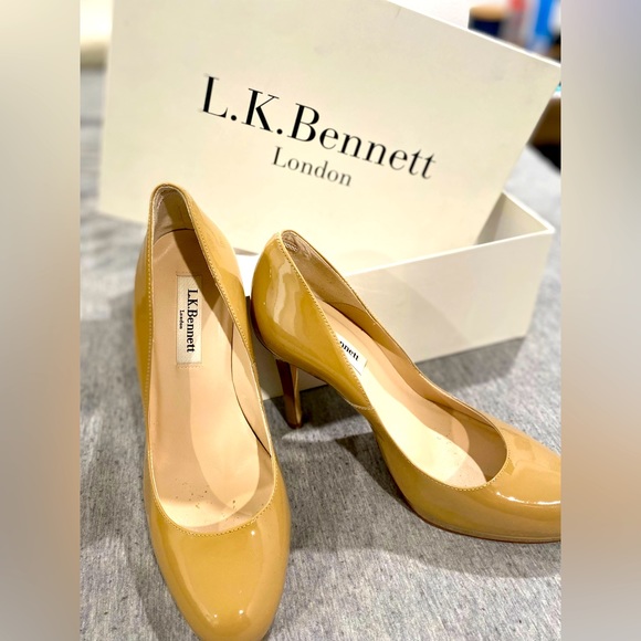LK Bennett | Shoes | Lk Bennett London Sledge Beige Heels 37 | Poshmark